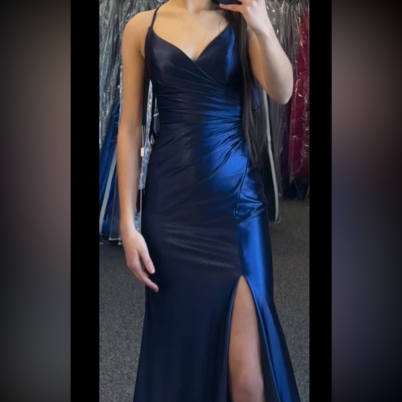 Dresses | Elegant Navy Blue Evening Gown | Poshmark